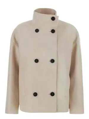 Harris Wharf London Double-breasted Wool Jacket - Neutrals