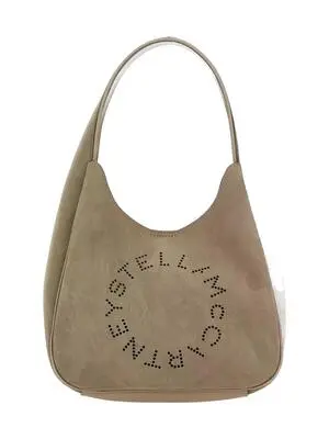 Stella McCartney Logo Suede Tote - Neutrals
