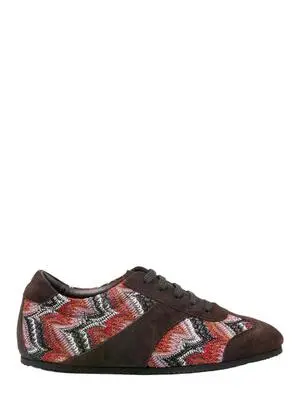 Missoni Patterned Suede Trainers - Brown