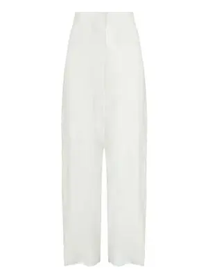 LETHICIA BRONSTEIN Lace-insert Trousers - White