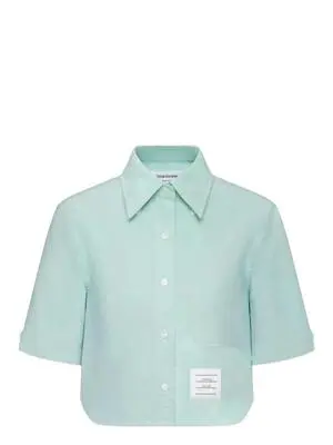Thom Browne Short-sleeve Button Down Shirt - Blue