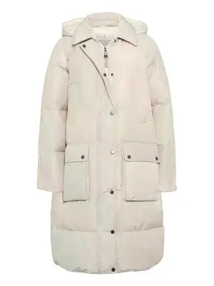 Brunello Cucinelli Hooded Quilted Coat - Neutrals
