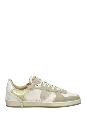 Philippe Model Leather Panelled Sneakers - Neutrals