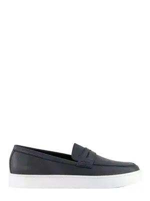 Manolo Blahnik Ellis Leather Loafers - Blue