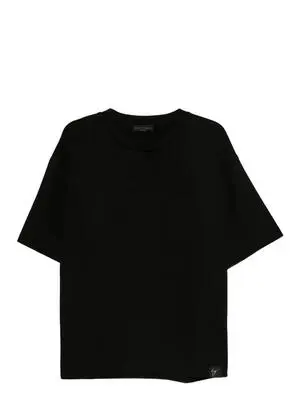GIUSEPPE ZANOTTI Organic-cotton Crew-neck T-shirt - Black