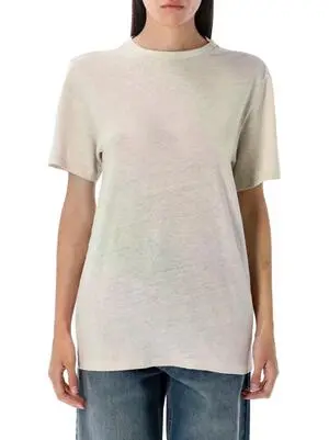 MARANT ETOILE Linen Crew-neck T-shirt - Brown