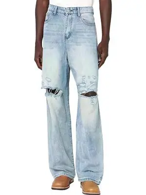 BASKETCASE Distressed-knee Jeans - Blue