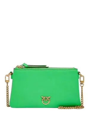 Pinko Love Birds Zip-top Crossbody Bag - Green