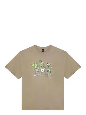 BRAIN DEAD Graphic-print Crew-neck T-shirt - Neutrals