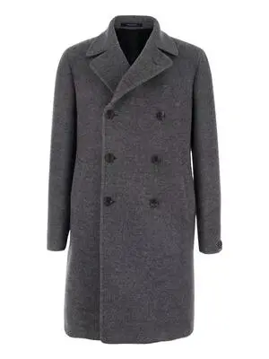 Tagliatore Double-breasted Wool Coat - Grey