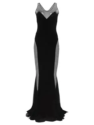 Norma Kamali Paneled Maxi Dress - Black