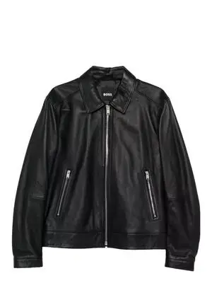 BOSS Leather Jacket - Black