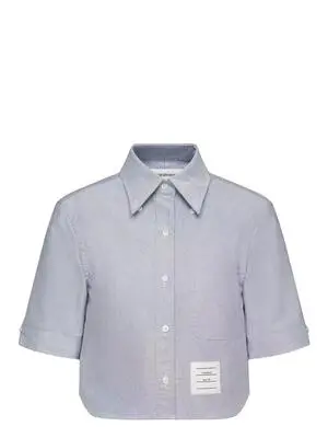 Thom Browne Oxford Short-sleeve Shirt - Blue