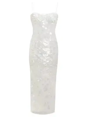Retrofete Sequin-embellished Midi Dress - White