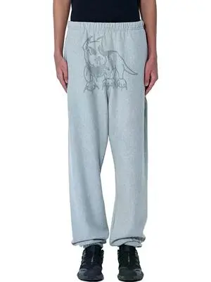 CHITÈ Graphic-print Cotton Track Pants - Grey