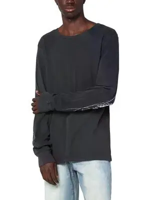 BASKETCASE Abstract-print Long-sleeve Sweatshirt - Grey