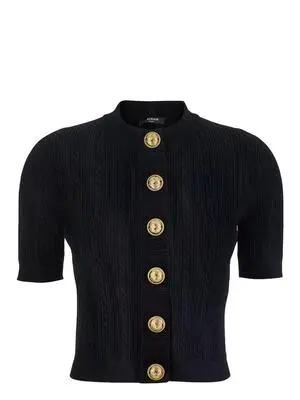 Balmain Knitted Cardigan - Black