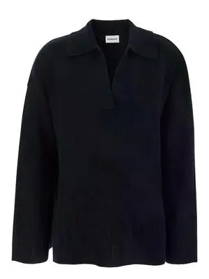 P.a.r.o.s.h Polo-neck Ribbed Sweater - Black