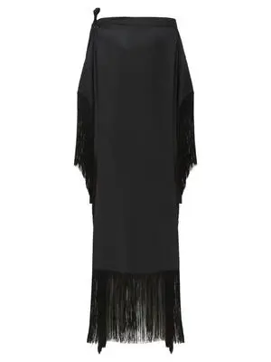 TALLER MARMO Aarons Off-Shoulder Fringed Midi Dress
