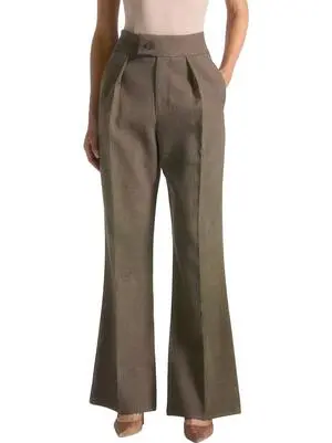 Manière De Voir Elsa High-waisted Tailored Trousers - Brown