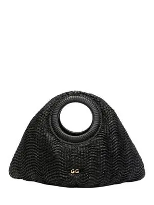 Cult Gaia Thais Wave-textured Top-handle Tote Bag - Black