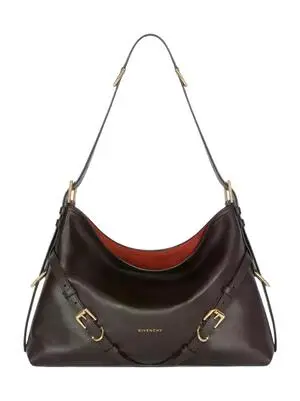 Givenchy Givenchy Voyou Leather Shoulder Bag Brown