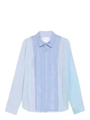 Sacai Striped Panelled Shirt - Blue