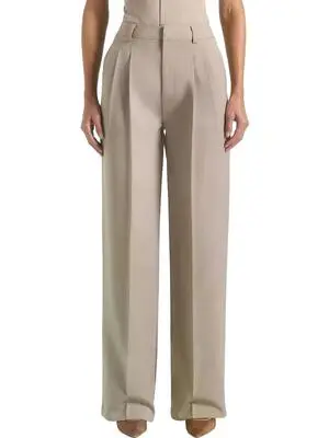Manière De Voir Julie Twin-pleat Tailored Trousers - Brown