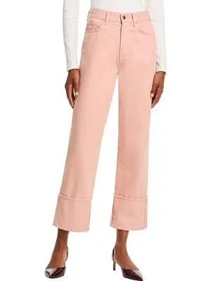 Veronica Beard Dylan High-rise Straight Ankle Pants - Pink Blossom