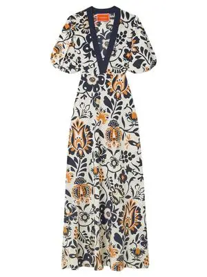 La DoubleJ Marlene Silk-crepe Maxi Dress - Multi