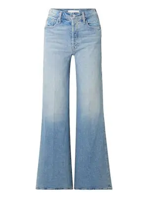 MOTHER The Tomcat Roller Sneak High-rise Wide-leg Jeans - Blue