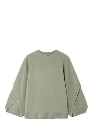 Max Mara Ampex Wool And Cashmere-blend Sweater - Green