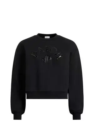 Patou Fleece Sweatshirt With Logo - Black