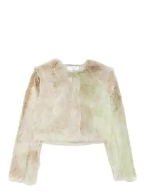 IRO PARIS Lamb Fur Cropped Jacket - Neutrals