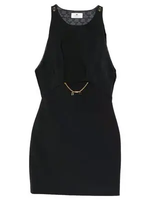 Elisabetta Franchi Layered Mini Dress - Black