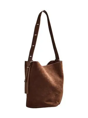 MELIE BIANCO Ezra Faux-Suede Tote Brown