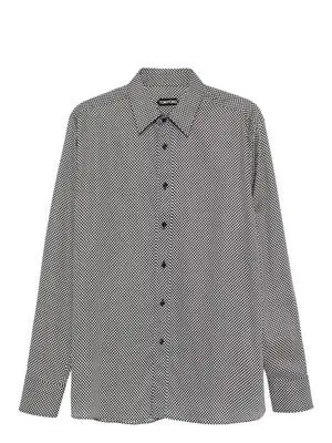 TOM FORD Polka Dot-pattern Shirt - Black