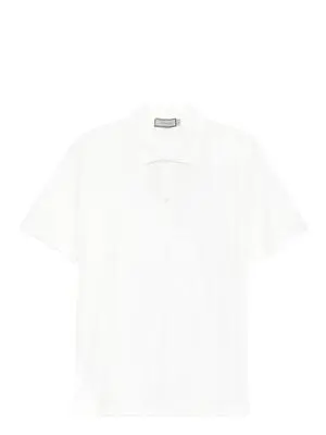 Canali Short-sleeved Polo Shirt - White