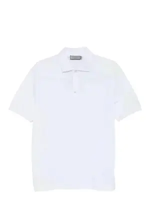 Canali Short-sleeved Polo Shirt - White