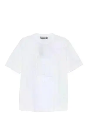 Canali Geometric-print T-shirt - White