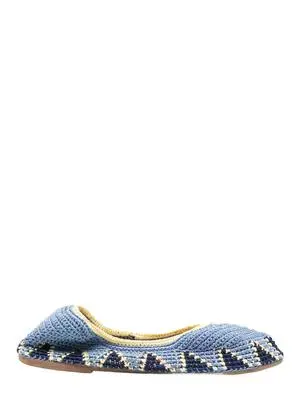 SLO_HAND_MADE Crochet Ballet Flats - Blue