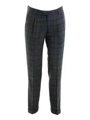 BRIGLIA 1949 Plaid Trousers - Grey
