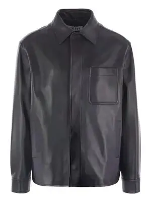 Loewe Leather Shirt Jacket - Black
