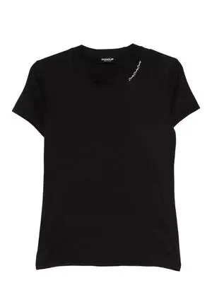 DONDUP Logo-embroidered T-shirt - Black
