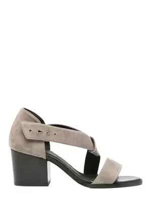 MEGUMI OCHI Crossover Block-heel Sandals - Grey