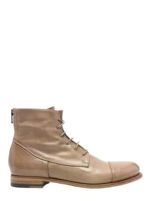 PANTANETTI Leather Ankle Boots - Neutrals
