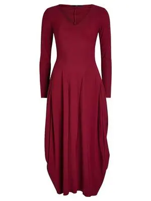 High Stretch-jersey Midi Dress - Burgundy