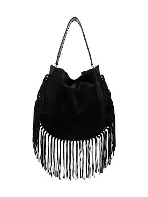 ISABEL MARANT Oskan Hobo Fringed Suede Shoulder Bag