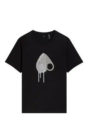 Moose Knuckles Augustine Drip Printed Cotton T-shirt - Black