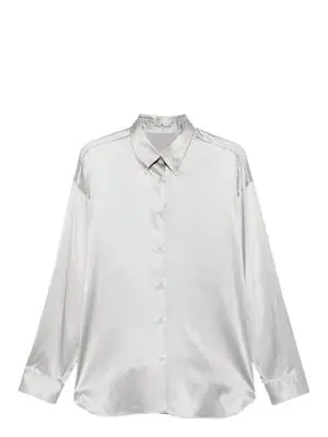 Ermanno Scervino Button-down Satin Shirt - Grey